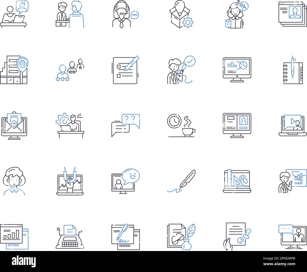Far-flung economics line icons collection. Globalization, Intercultural ...