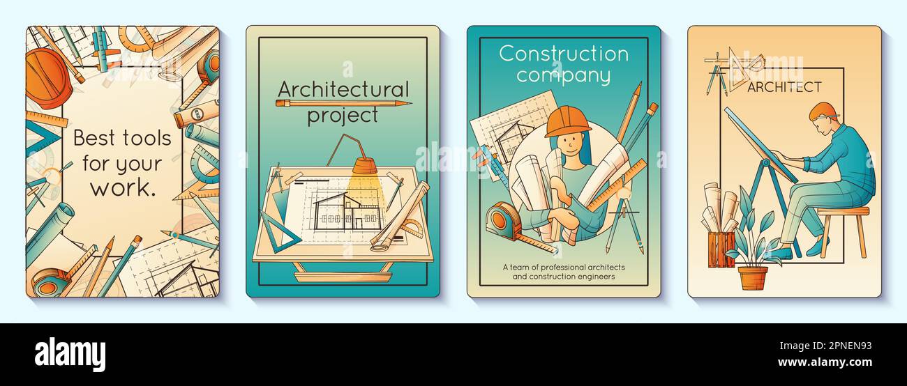 Architects architectural projects construction company vertical posters ...