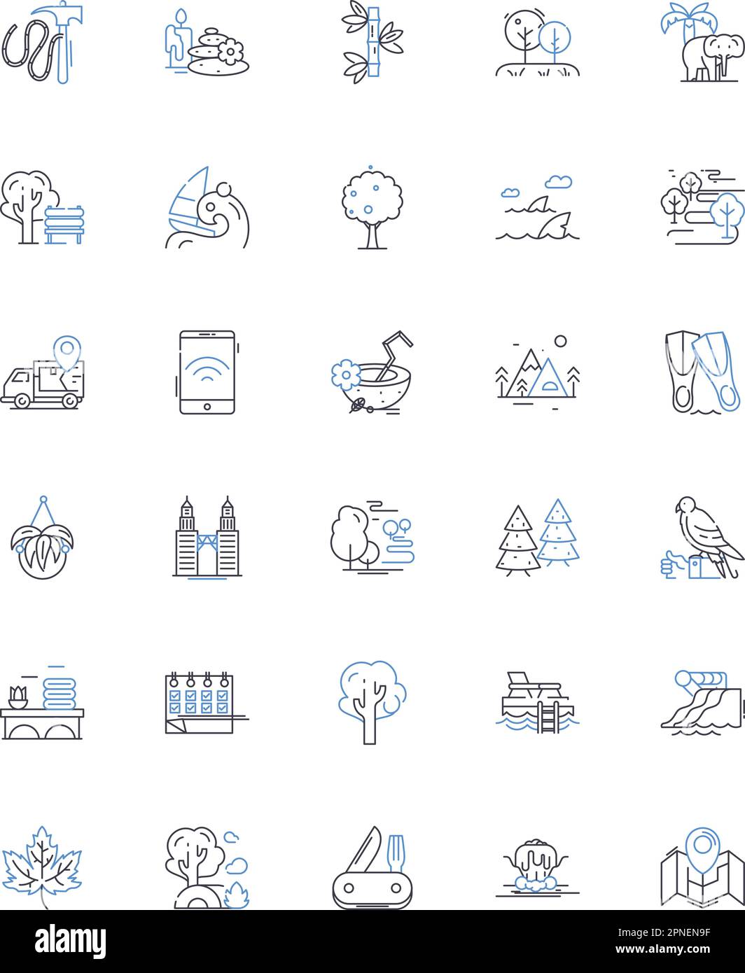 Bold expedition line icons collection. Courageous, Adventurous ...