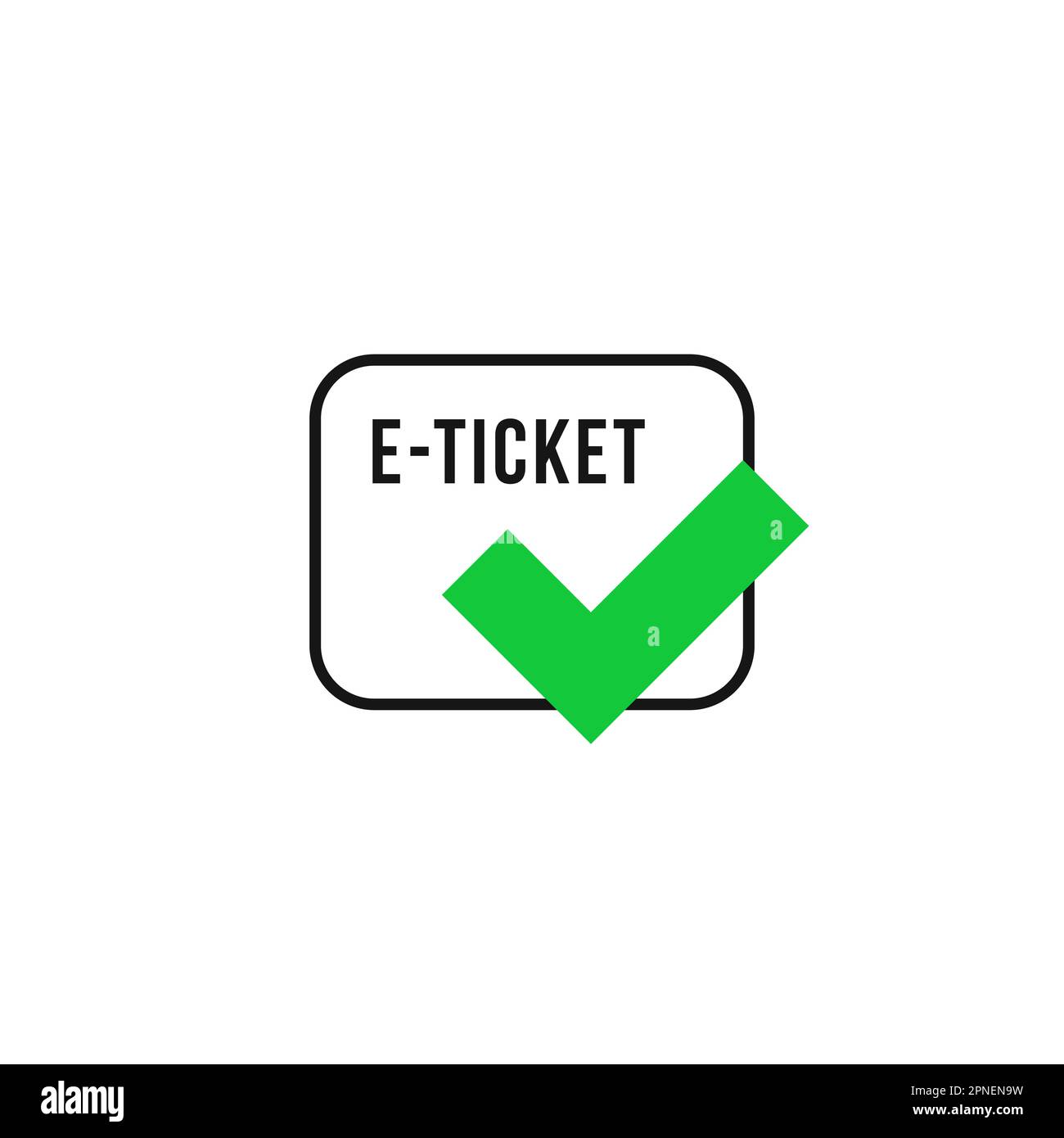 linear e-ticket with check mark Stock Vector Image & Art - Alamy