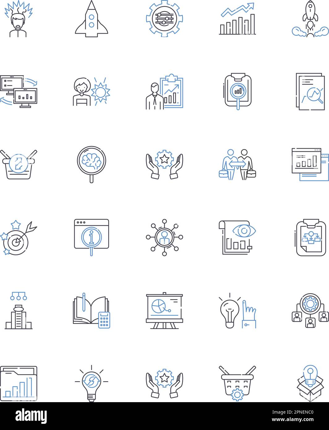 Direction And Instruction Line Icons Collection Navigate Guide Command Direct Mentor