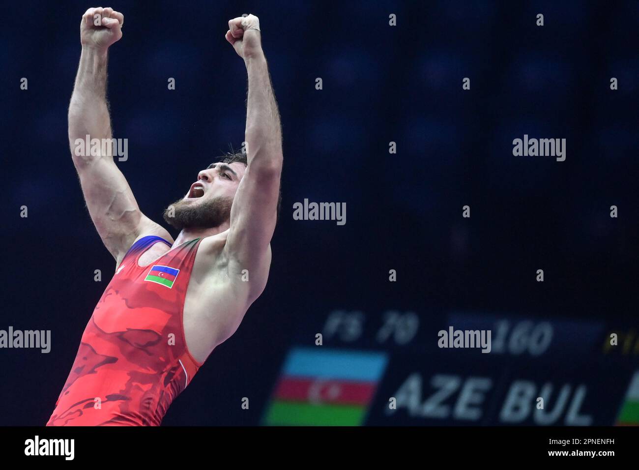 CROATIA – APRIL 18: Haji Aliyev of Azerbijan celebrates after the ...