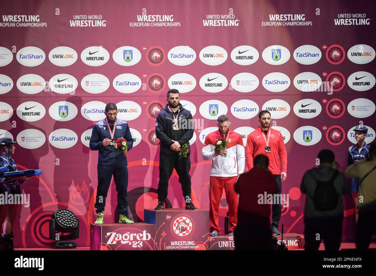 ZAGREB, CROATIA – APRIL 18: Silver medal Magomedkhan Magomedov of ...