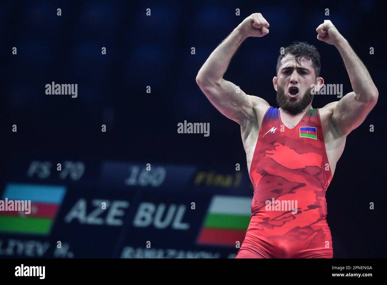 CROATIA – APRIL 18: Haji Aliyev of Azerbijan celebrates after the ...