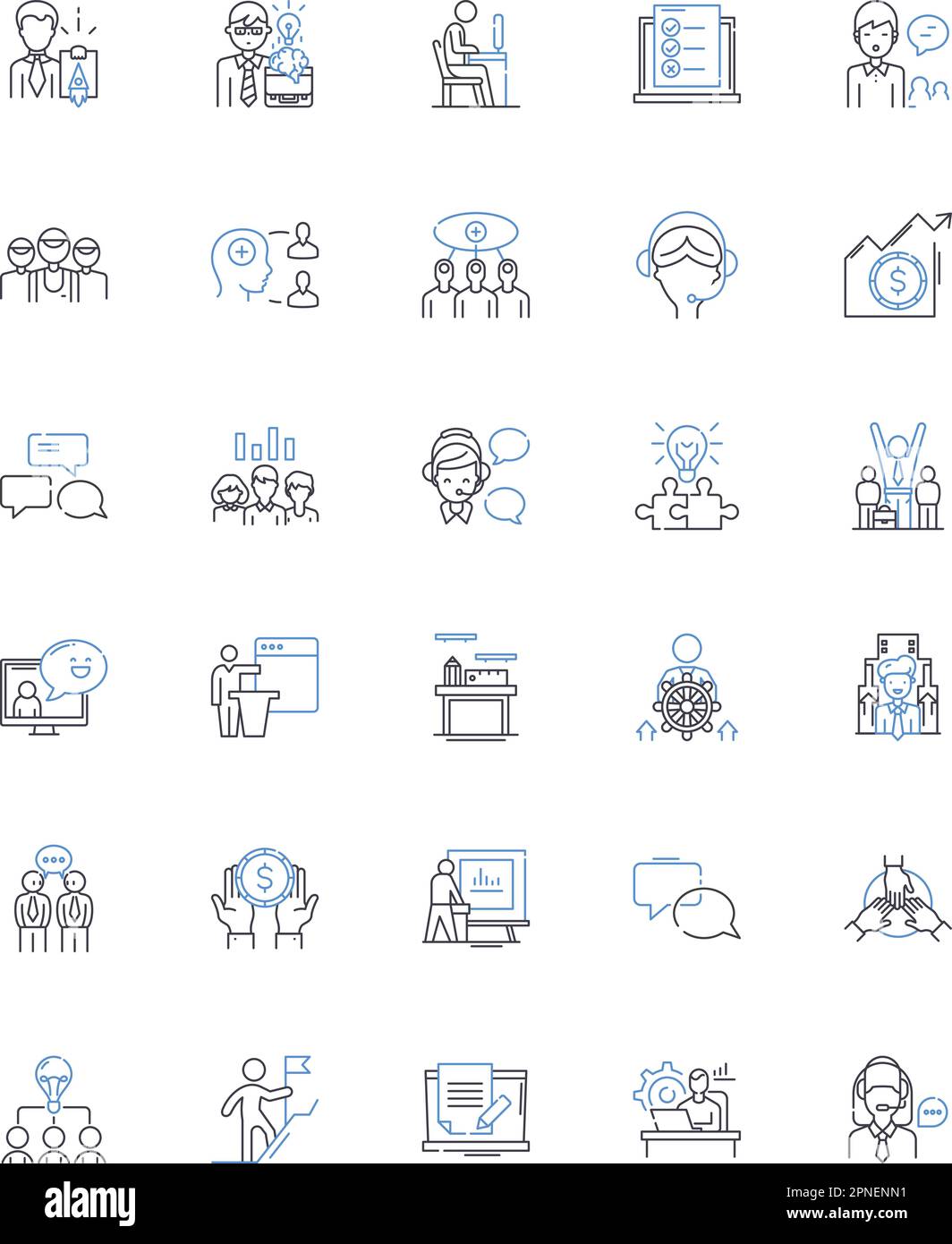 Personnel line icons collection. Recruitment, Employment, Hiring ...