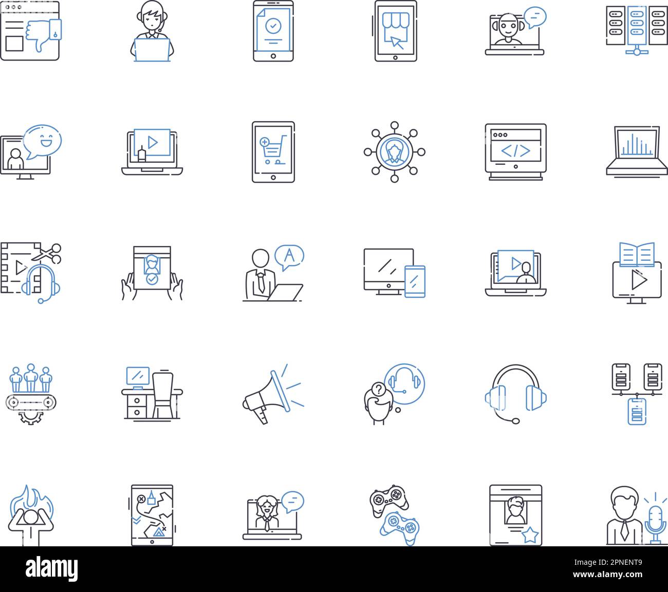 Sonic innovations line icons collection. Hearing, Amplify, Innovate ...
