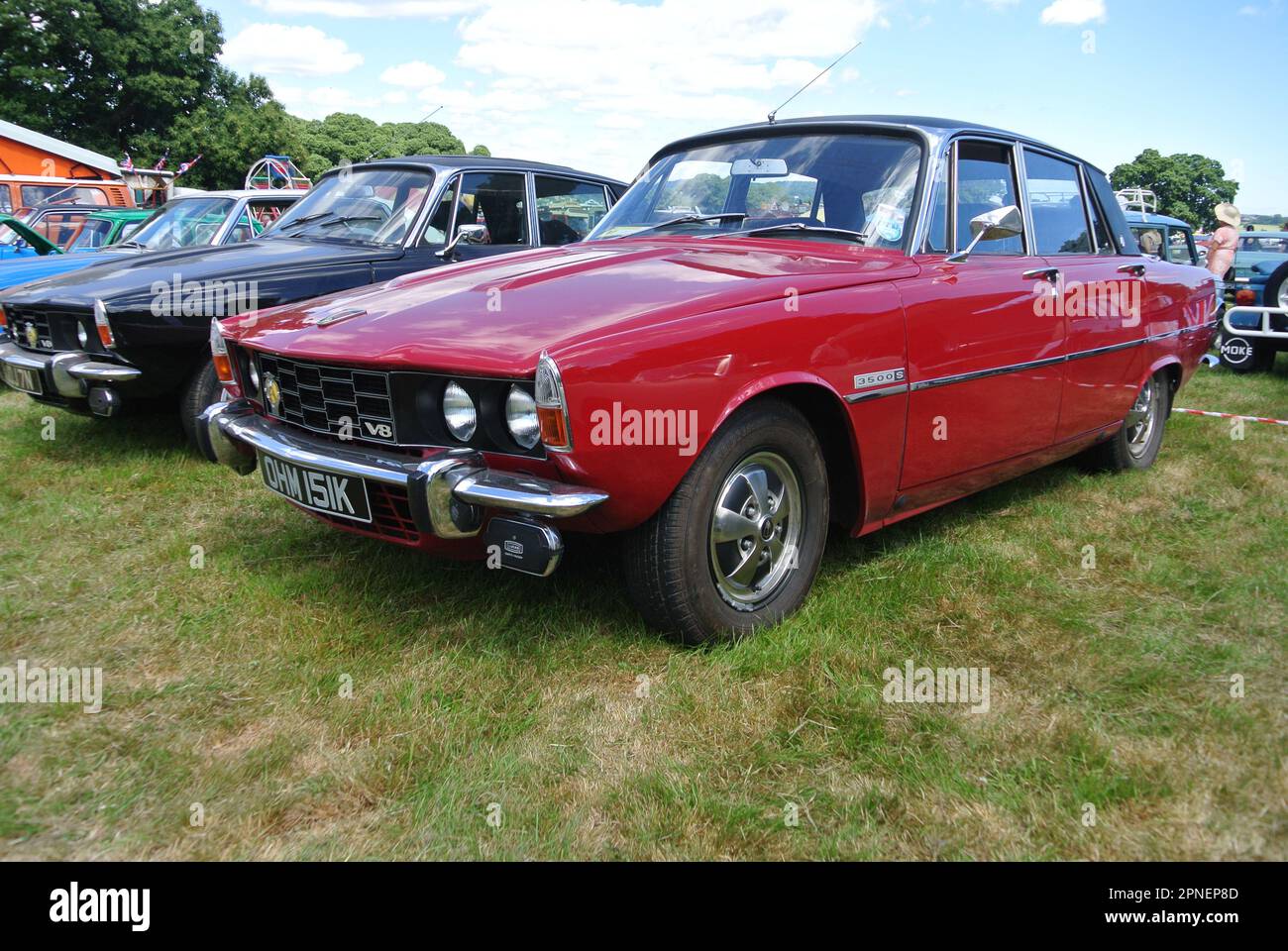 A 1972 Rover 3500S V8 parked up on display at the 47th Historic Vehicle ...