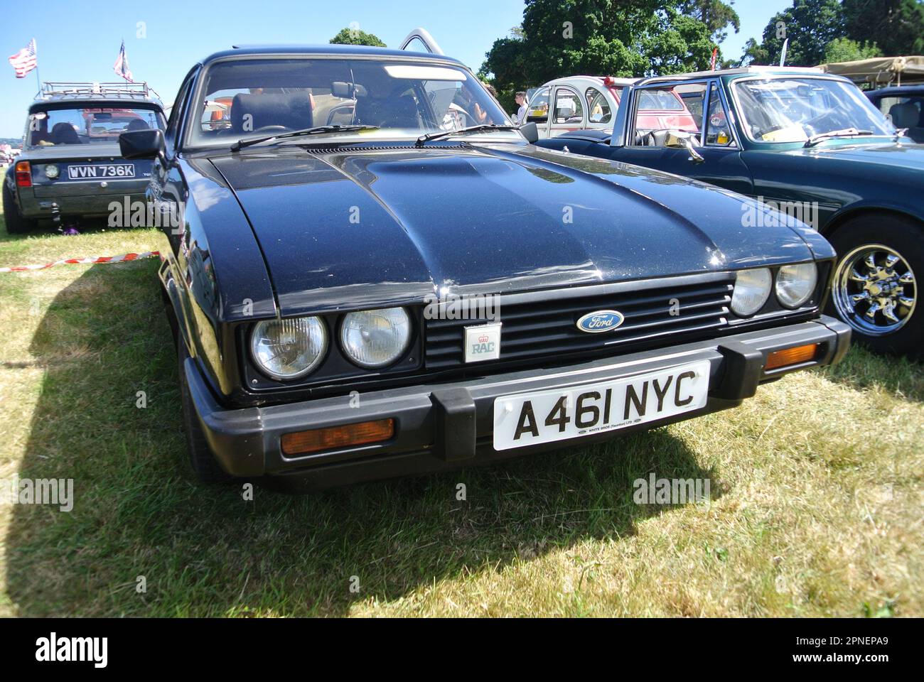 A 1983 Ford Capri parked on display at the 47th Historic Vehicle ...