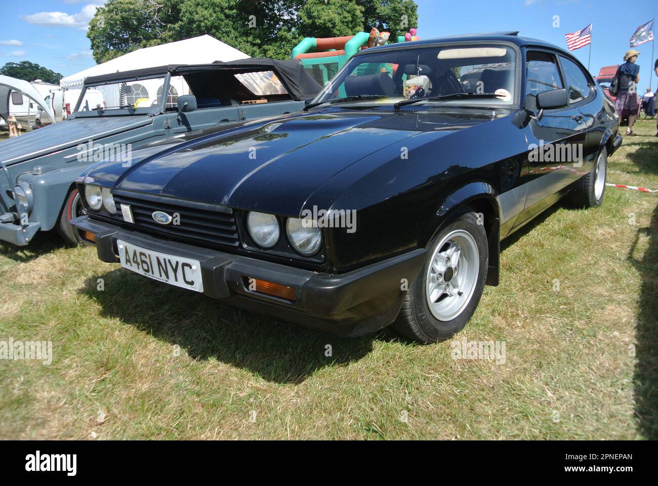 A 1983 Ford Capri parked on display at the 47th Historic Vehicle ...