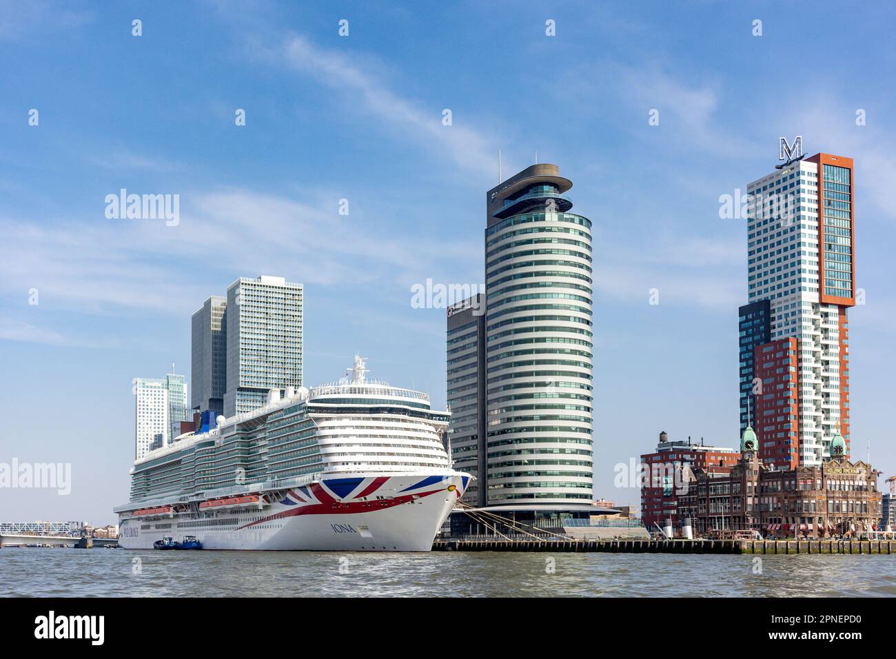 P&O Iona cruise ship docked in Rotterdam Cruise Terminal, Rotterdam ...