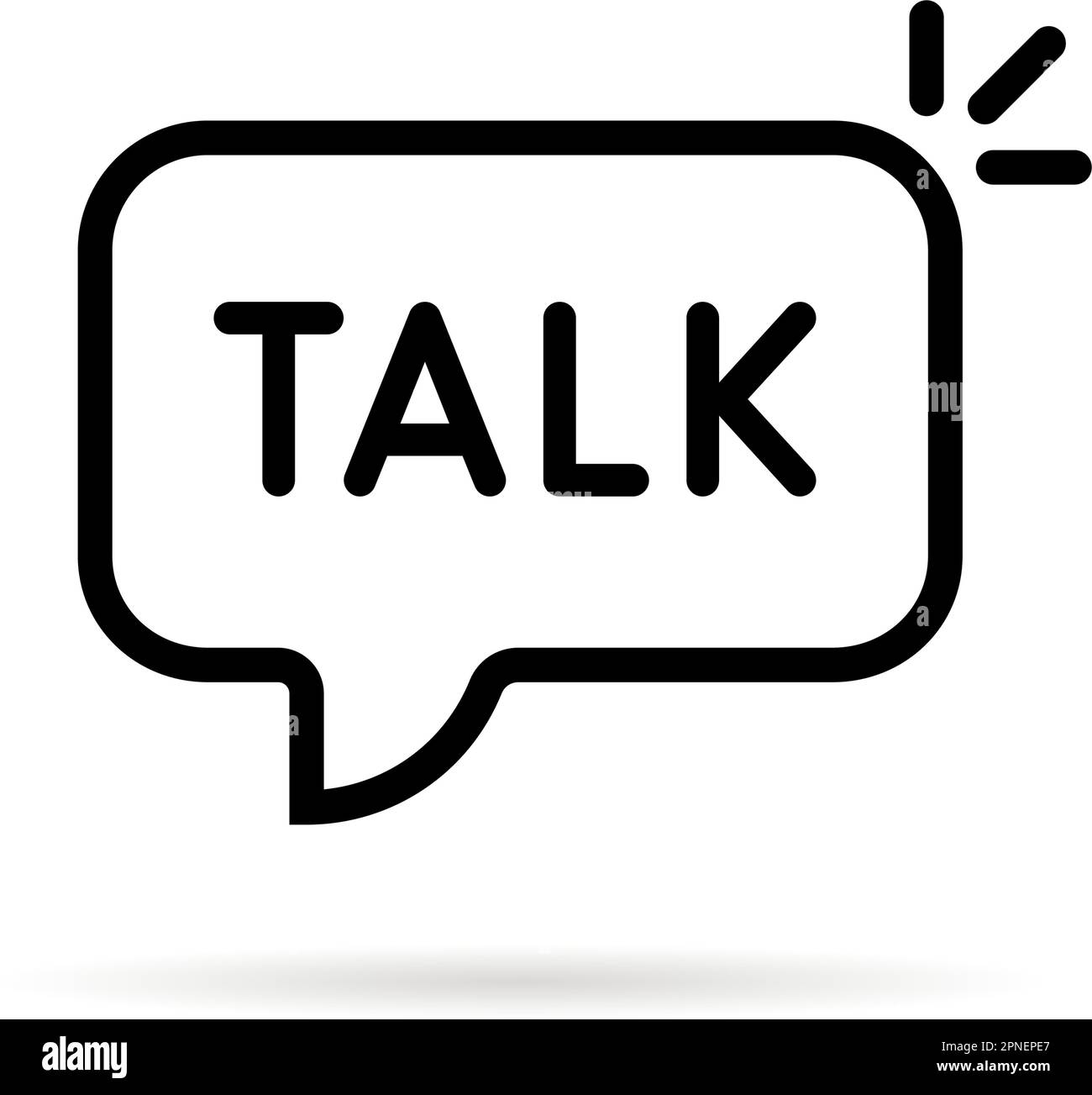 talk word in black thin line bubble Stock Vector Image & Art - Alamy