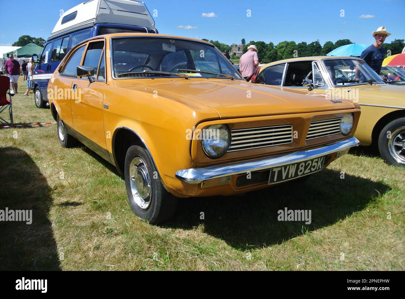 A 1972 Morris Marina parked on display at the 47th Historic Vehicle ...