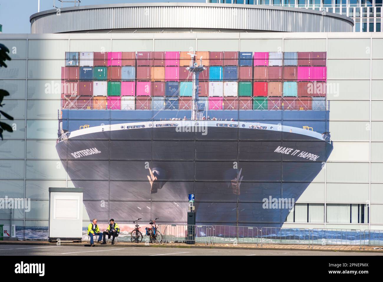 Cargo ship container containers port of rotterdam wall mural rot hi-res ...