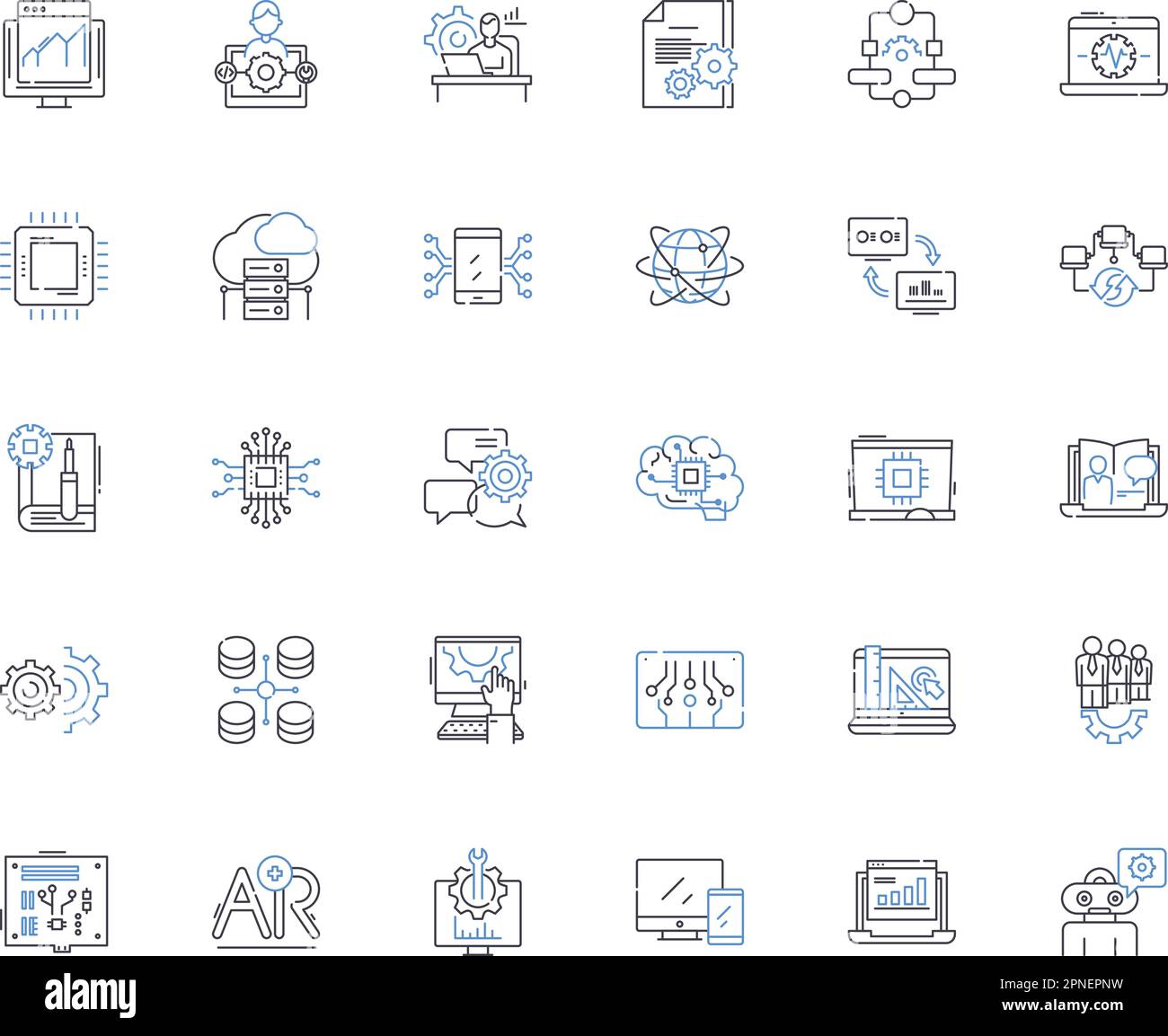 Driving motoring line icons collection. Accelerate, Brakes, Road ...