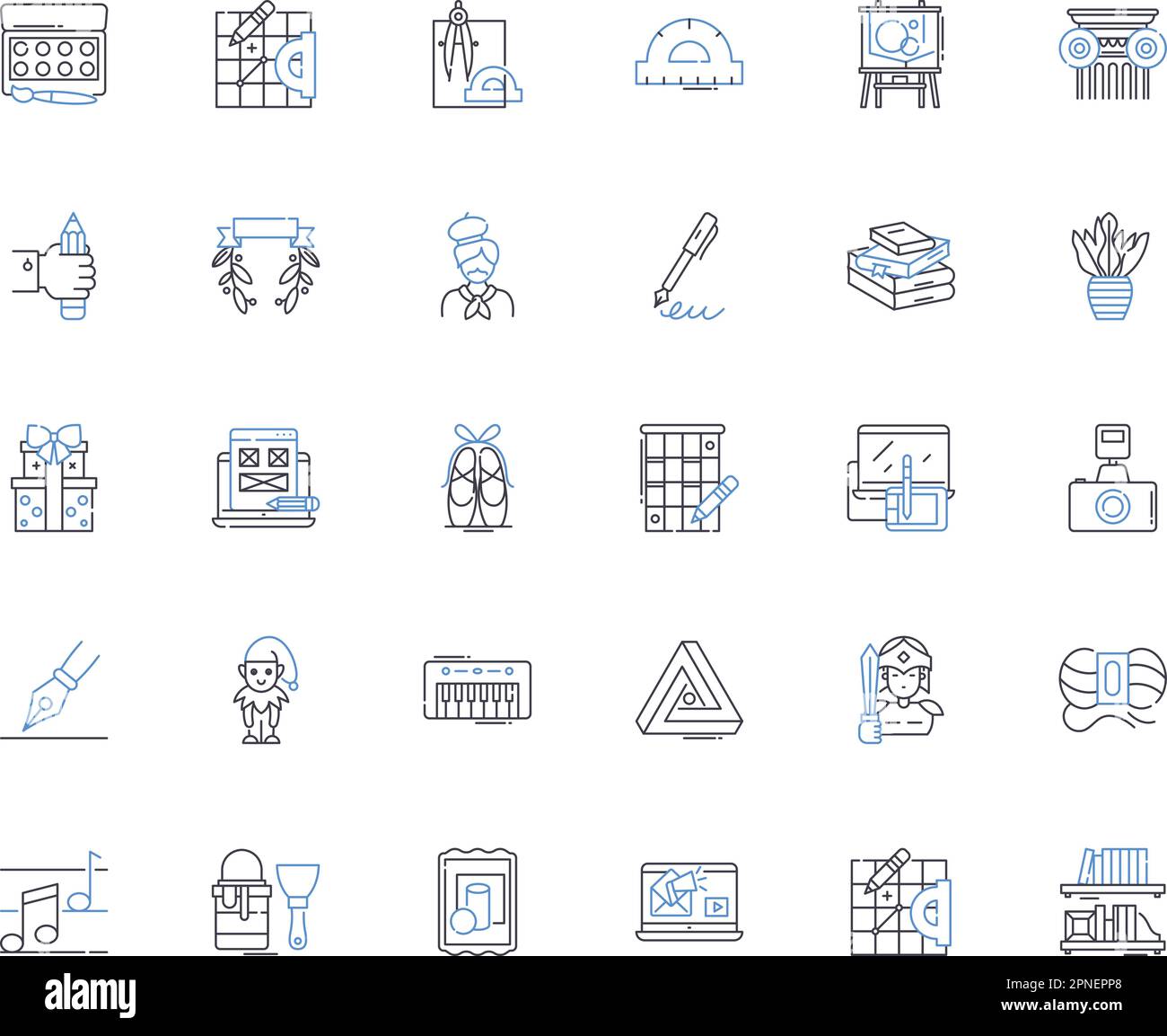 Inventive vocations line icons collection. Innovation, Creativity ... Inventive vocations line icons collection. Innovation, Creativity ...