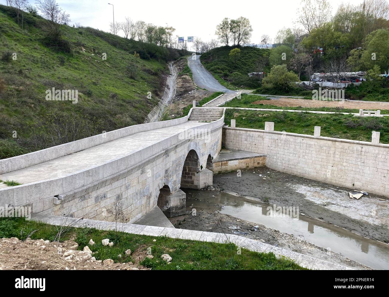 Located in Istanbul, Turkey, this stone bridge was built during the ...