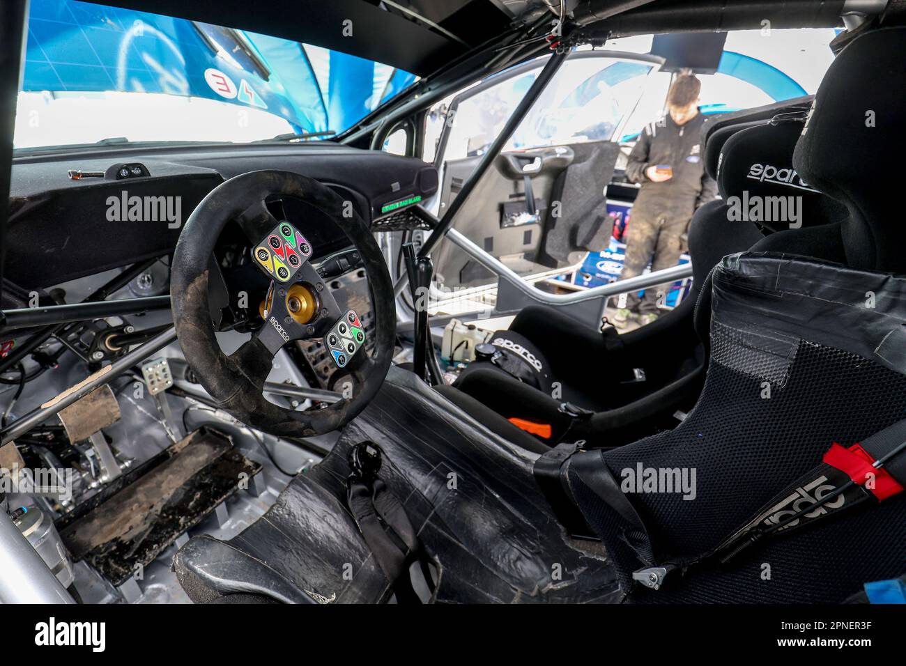 Zagreb, Croatia, April 18, 2023. M Sport World Rally Team service park ...
