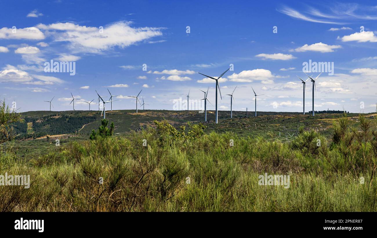 Wind Turbine energy project situated in the northern countryside of ...