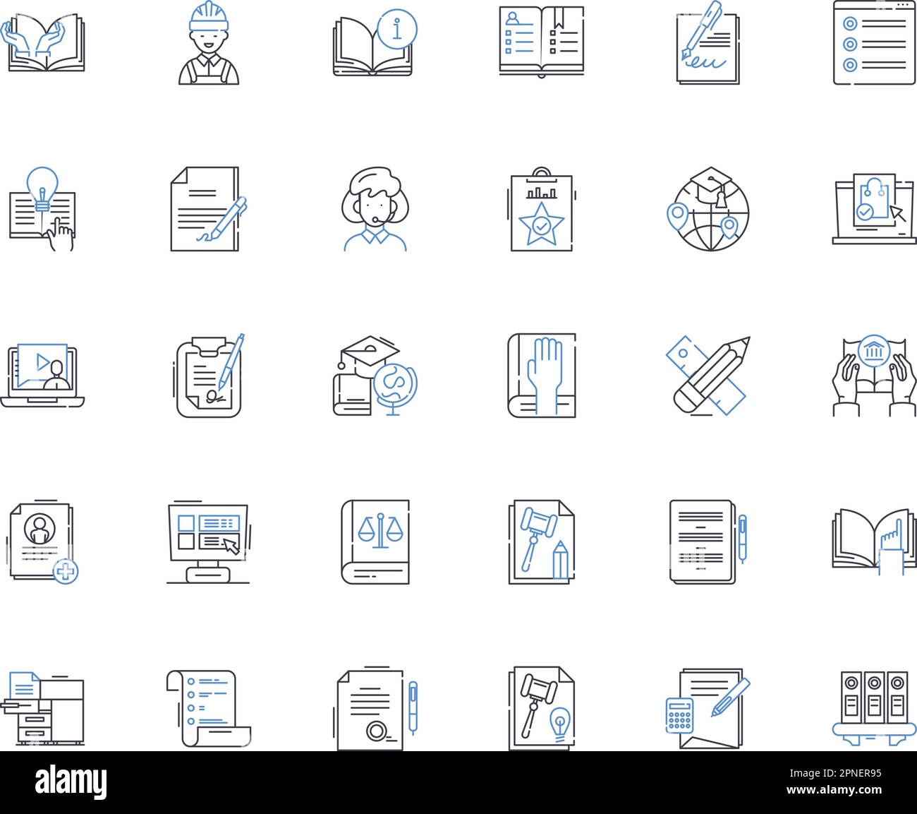Further studies line icons collection. Education, Learning, Career ...