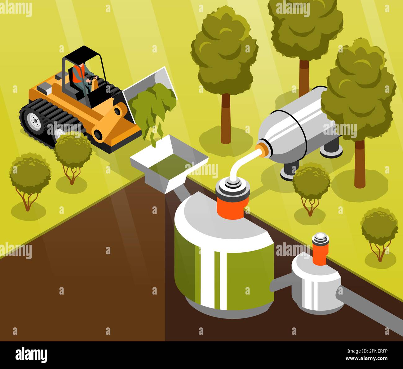 Biogas isometric composition demonstrating biomass as sources of green ...