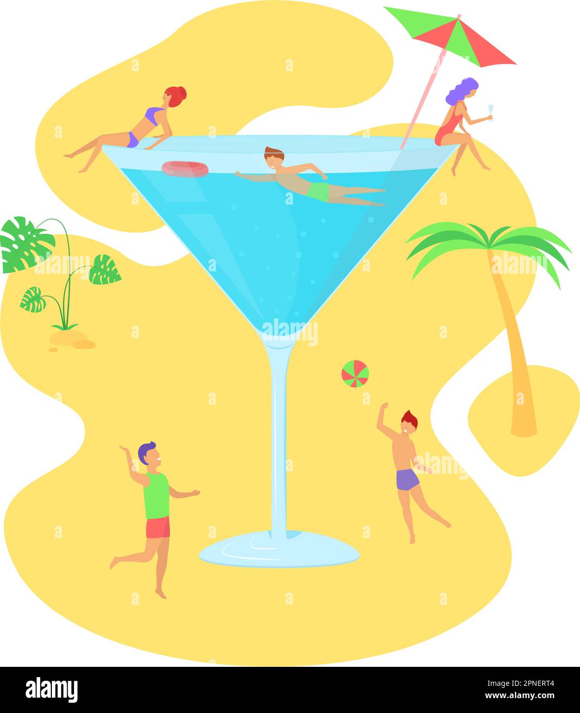 People sunbathing swimming Cut Out Stock Images & Pictures - Alamy