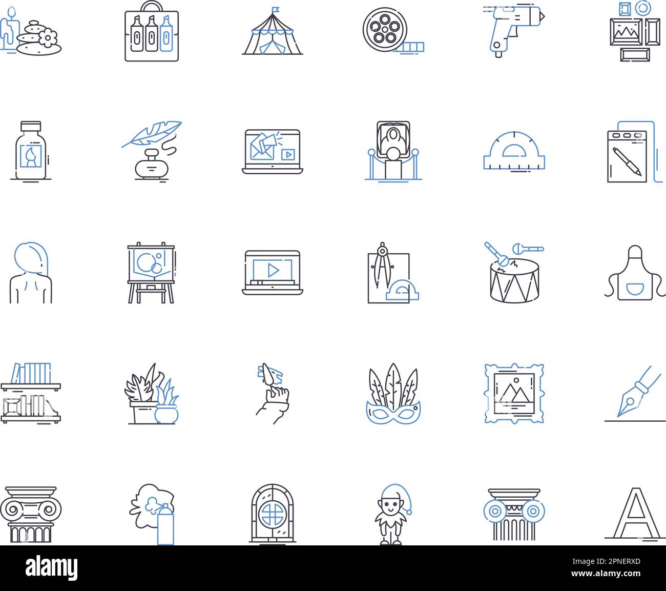 Imaginative work line icons collection. Creativity, Imagination ... Imaginative work line icons collection. Creativity, Imagination ...