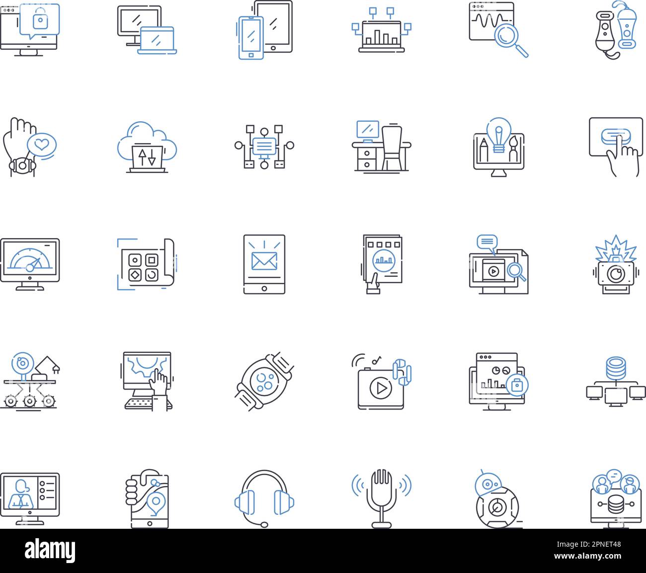 Natural language processing line icons collection. Syntax, Semantic ... Natural language processing line icons collection. Syntax, Semantic ...