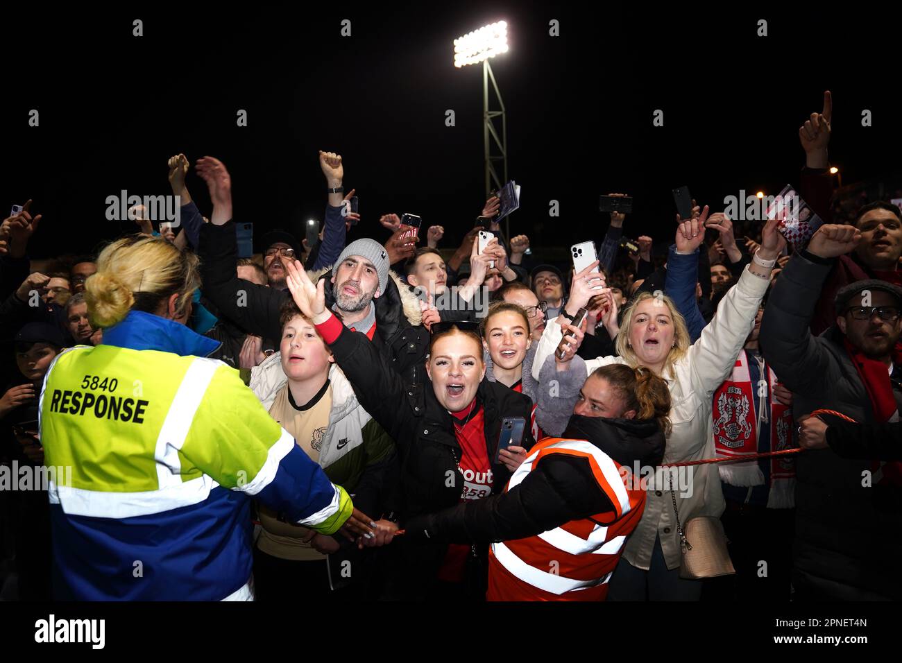 Leyton Orient fans celebrate promotion to Sky Bet League One following ...