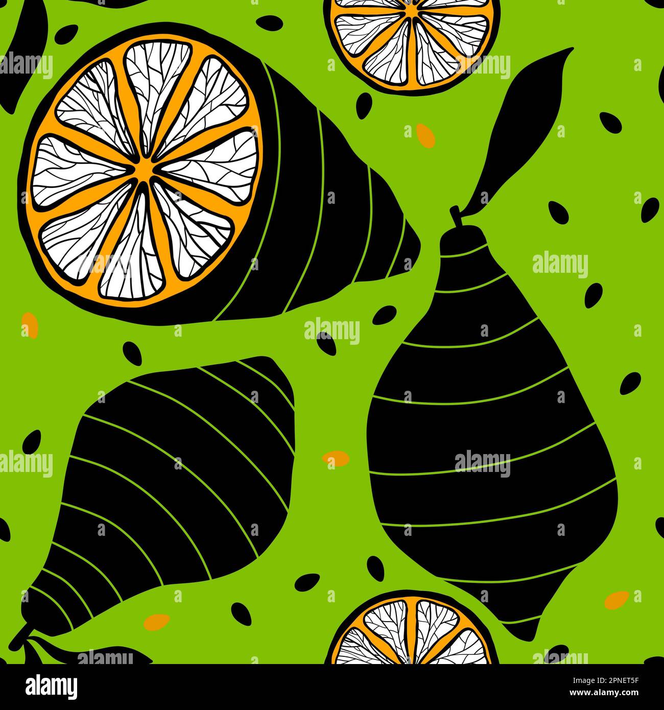 Cartoon summer seamless lemon pattern for wrapping paper and fabrics ...