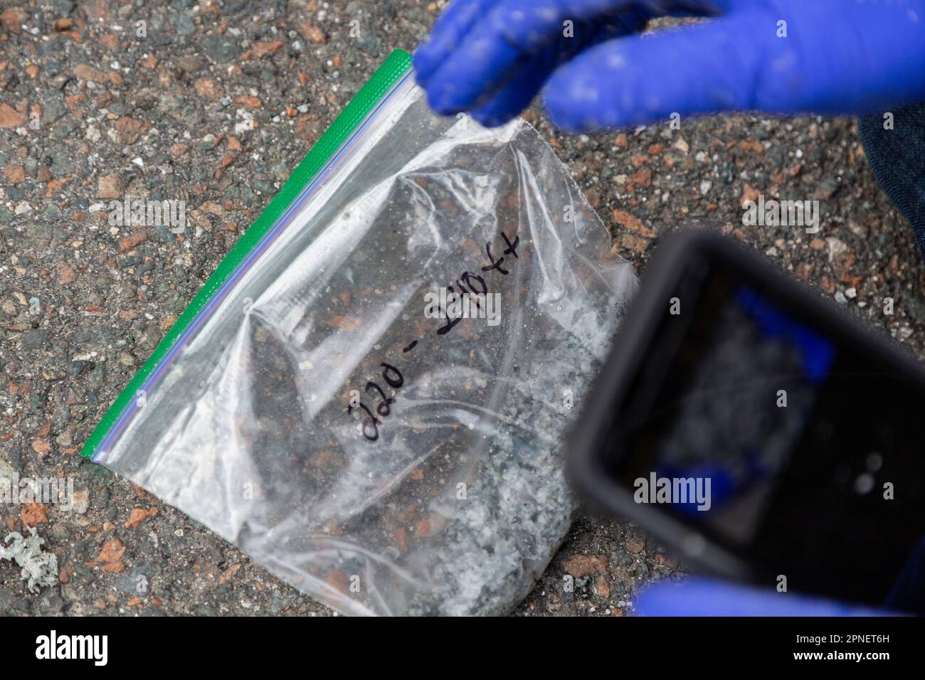 March 15, 2023. Beverly, MA. Installation of a test well to determine ...