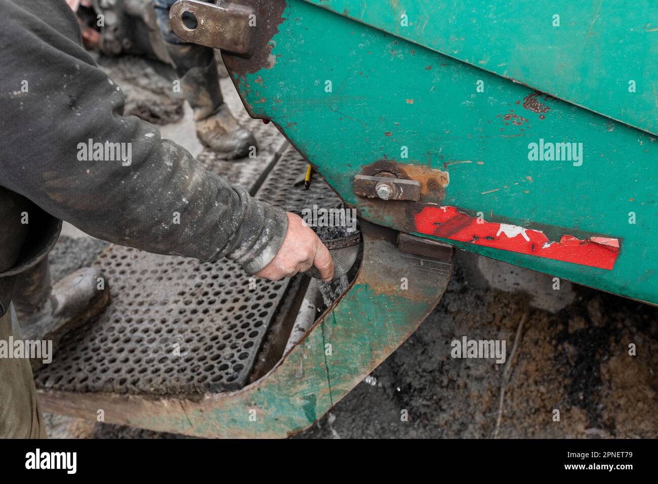 March 15, 2023. Beverly, MA. Installation of a test well to determine ...