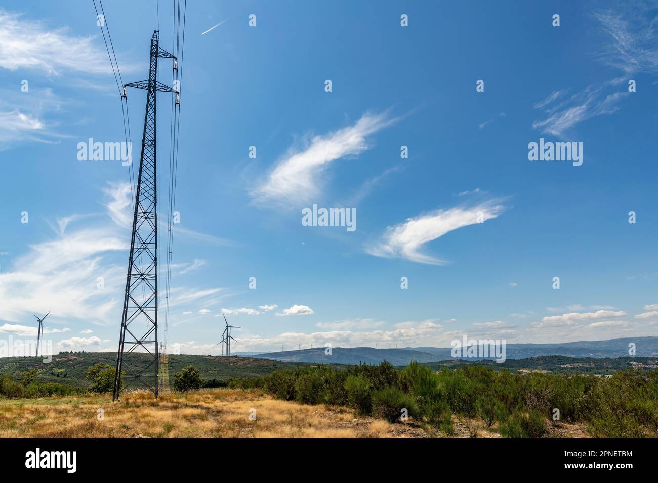 Wind Turbine energy project situated in the northern countryside of ...