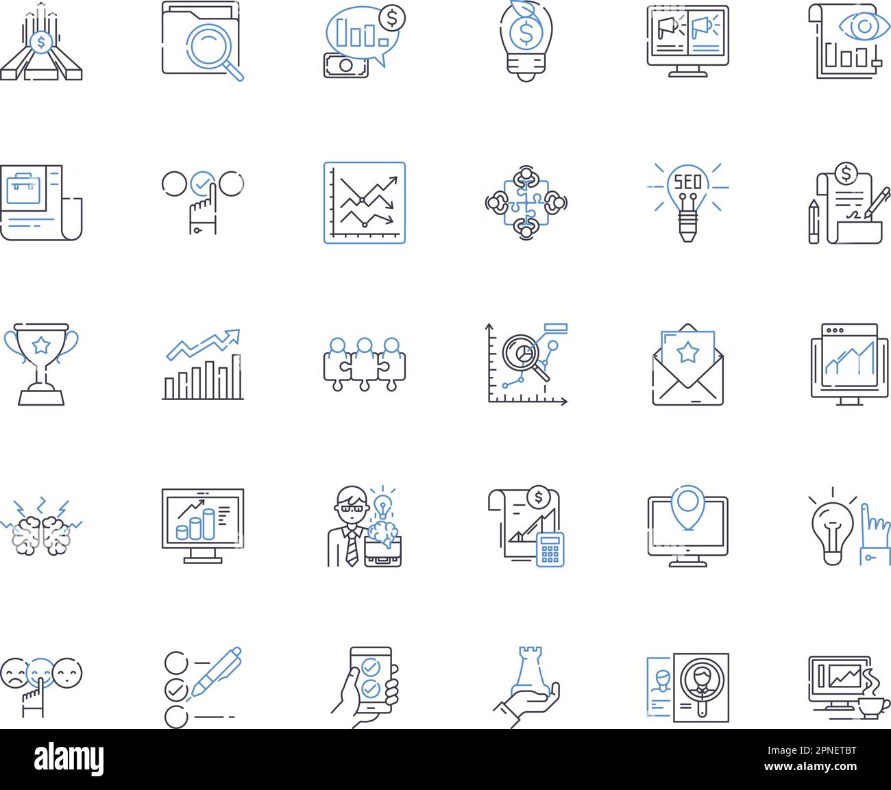 Human potential line icons collection. Possibility, Growth, Excellence ...