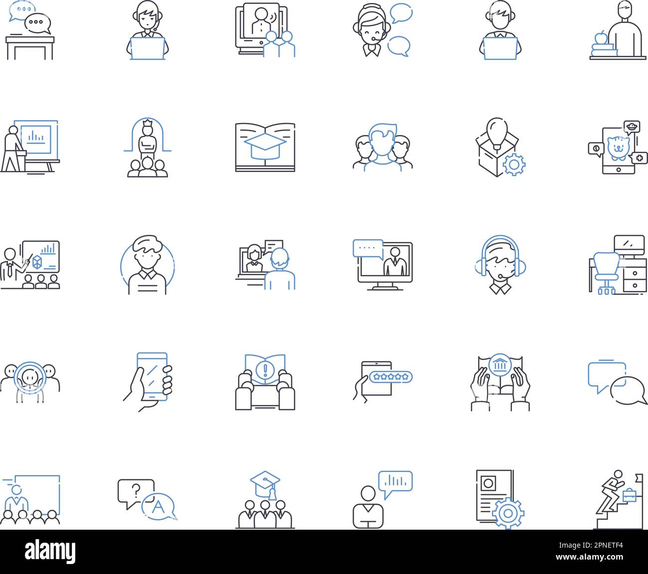 Advisor line icons collection. Guidance, Support, Mentor, Counselor ...