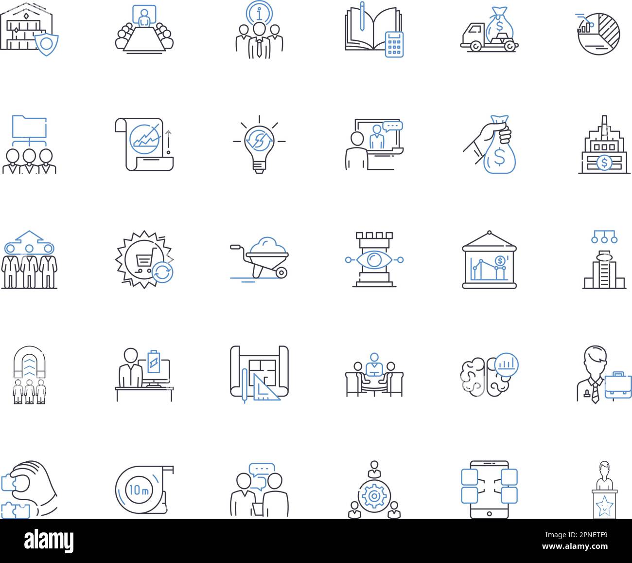 Firm Methodology Line Icons Collection Systematic Process Analysis Framework Approach