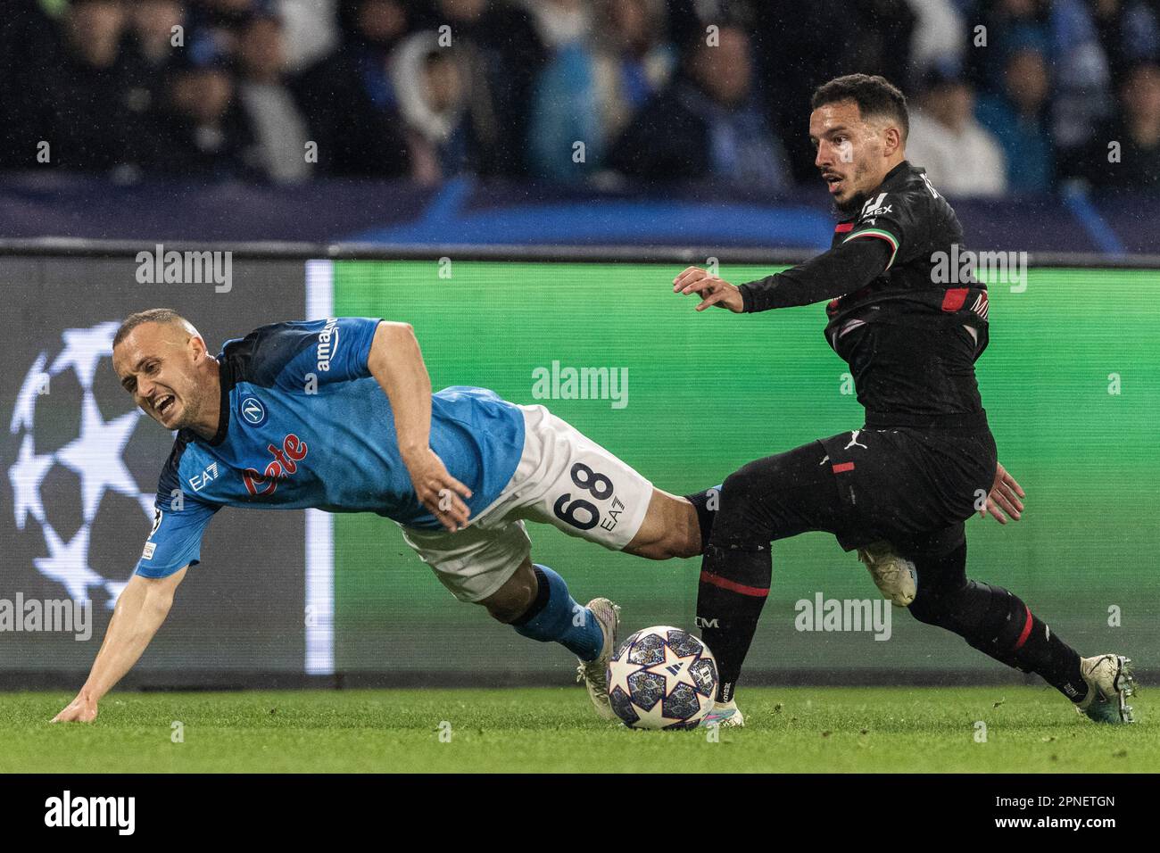 Neapel, Italy. 18th Apr, 2023. Soccer: Champions League, SSC Napoli ...