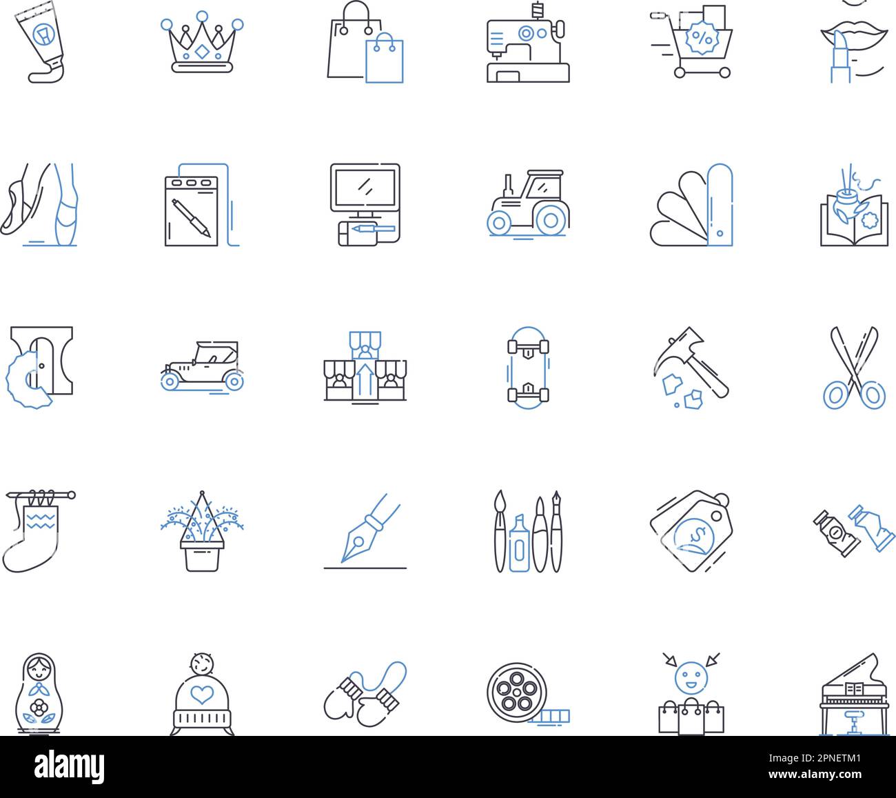 E-commerce selling line icons collection. Online, Shopping, Products ...