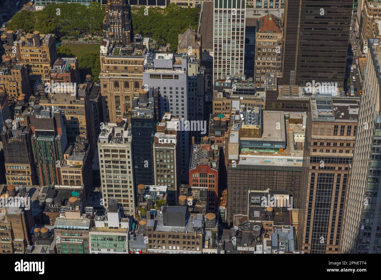 Beautiful top view of Manhattan skyscrapers in New York Stock Photo - Alamy