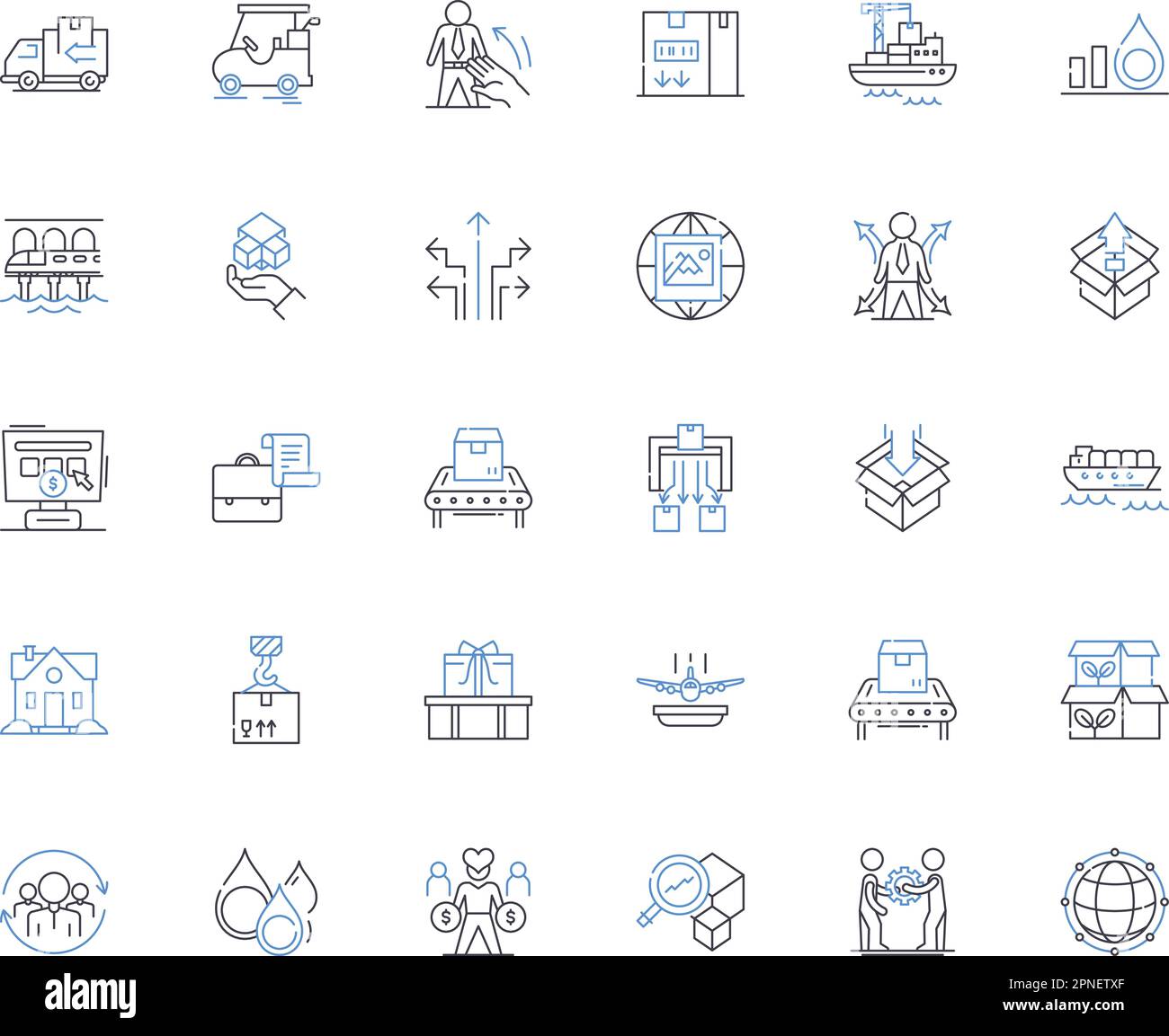 Express shipments line icons collection. Expedited, Swift, Rapid, Quick ...