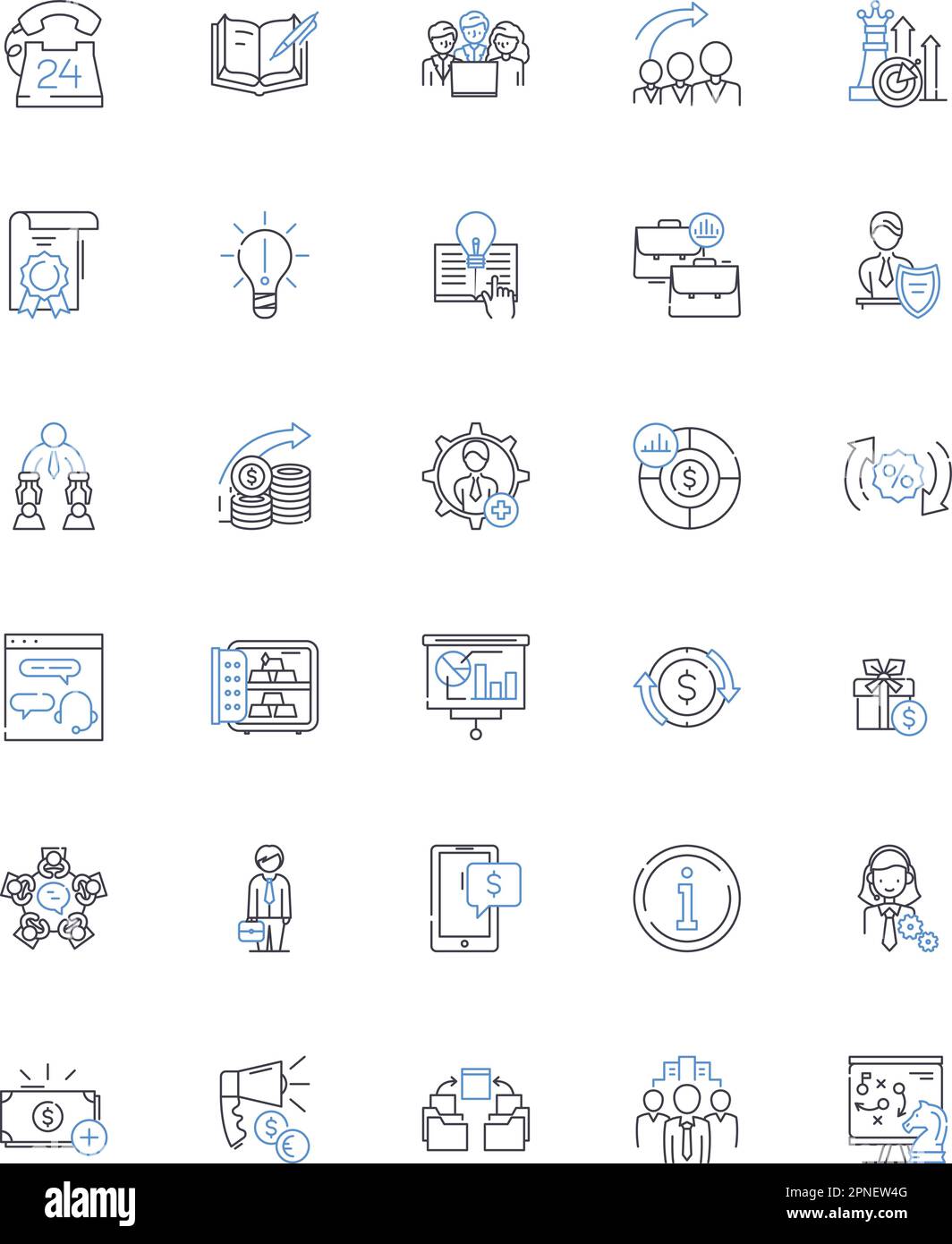 Share dealing line icons collection. Investment, Trading, Portfolio ...
