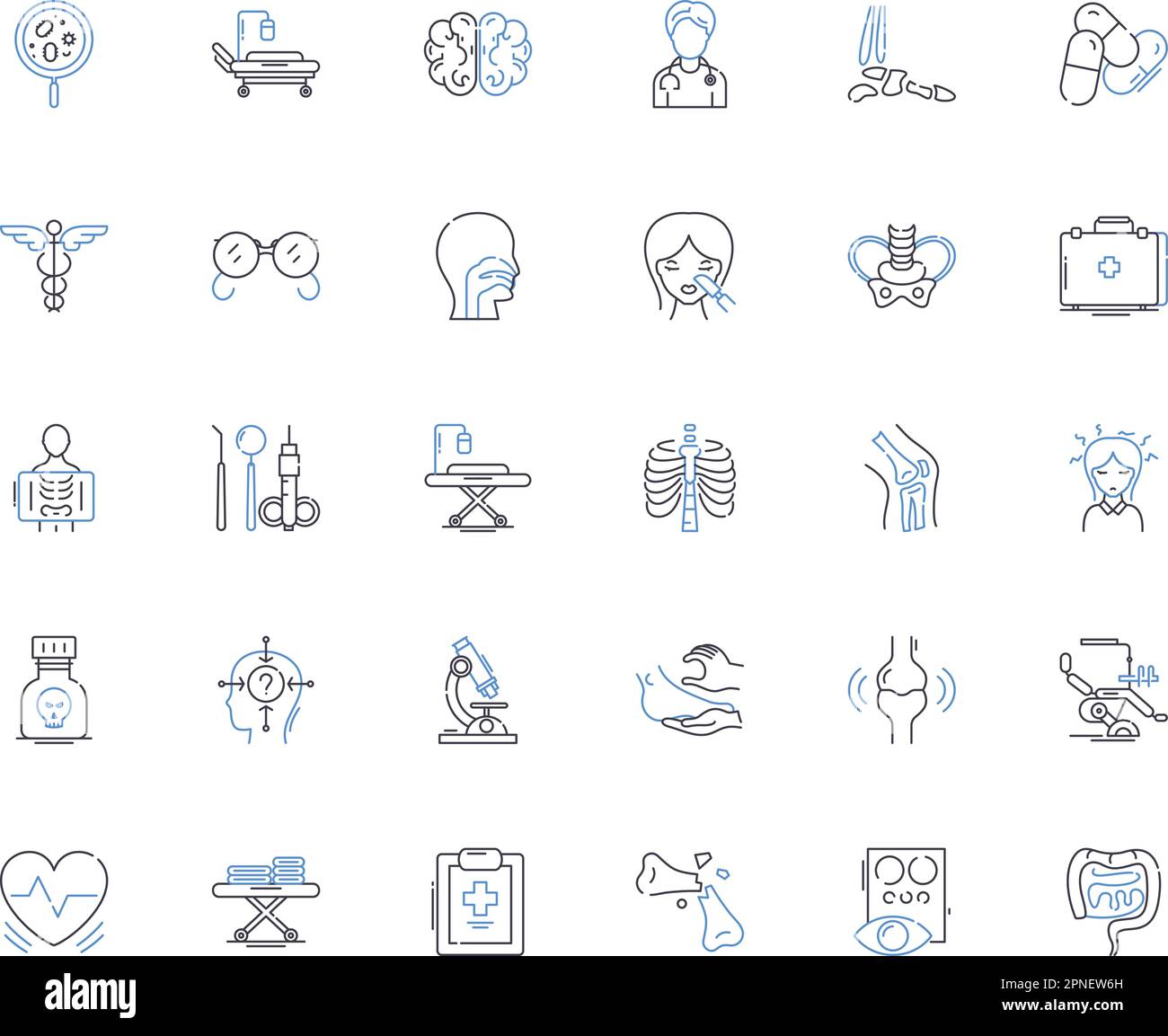 Medical center line icons collection. Health, Hospital, Clinic ...