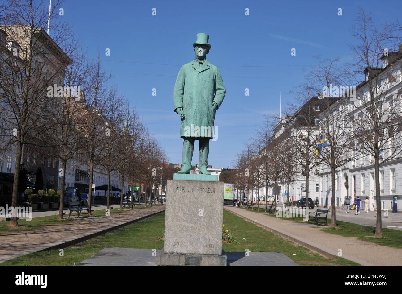 Copenhagen /Denmark/18 April 2023/ Carl Frederik Tietgen statue one of ...