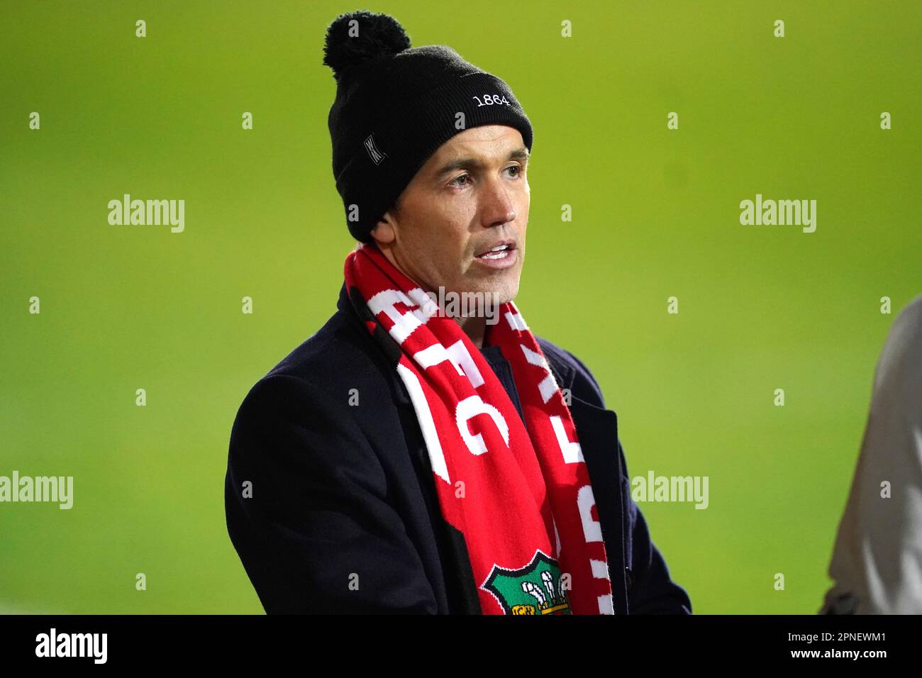 Wrexham owner Rob McElhenney after the final whistle in the Vanarama ...