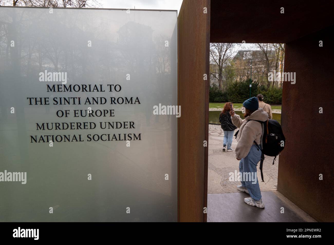 Ebtrance to the Memorial to the Sinti and Roma of Europe murdered by ...