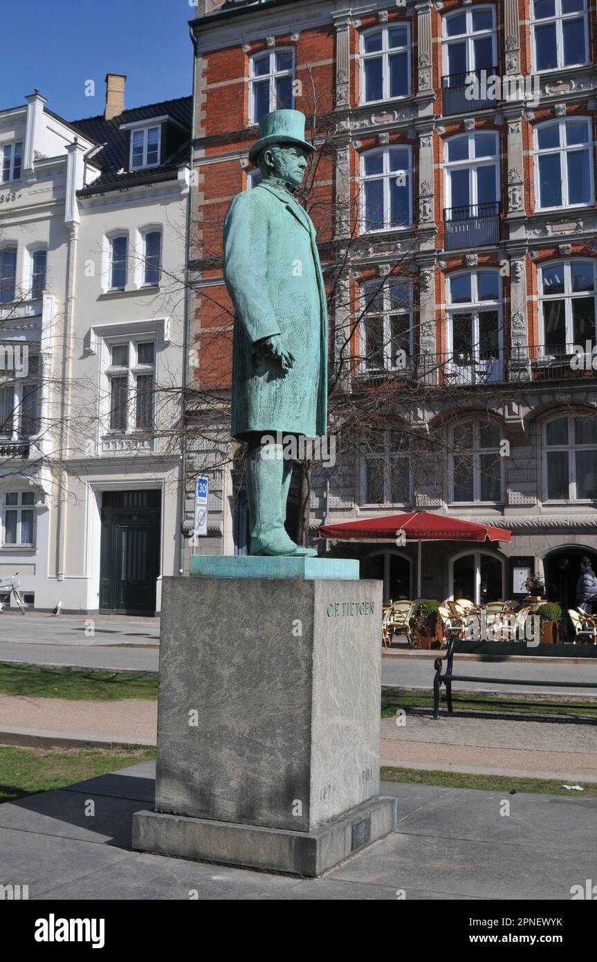 Copenhagen /Denmark/18 April 2023/ Carl Frederik Tietgen statue one of ...