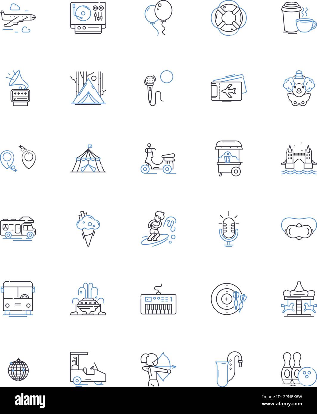 Jet-setters line icons collection. Luxurious, Travel, Glamorous, Elite ...