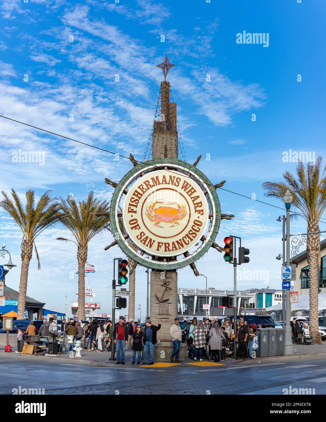 A picture of the massive Fisherman’s Wharf sign in San Francisco Stock ...