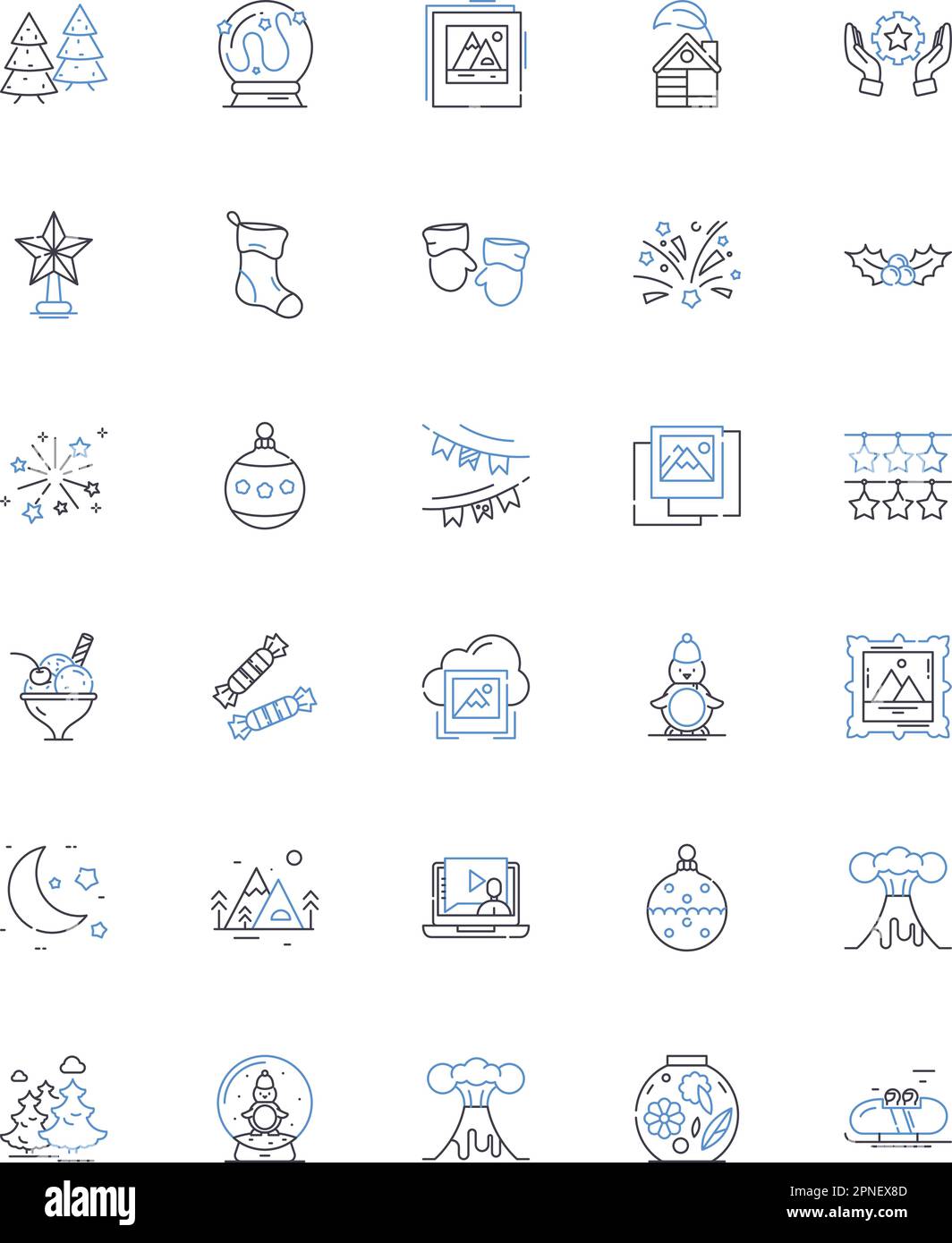 Coldness line icons collection. Frost, Chill, Shiver, Icy, Freezing ...