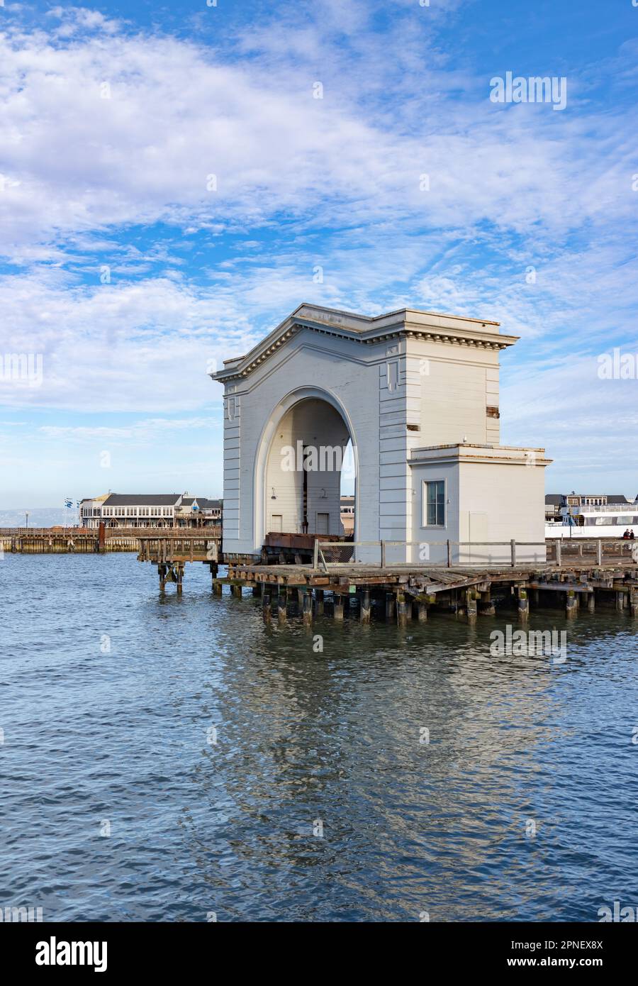A picture of the Pier 43 Ferry Arch Stock Photo - Alamy