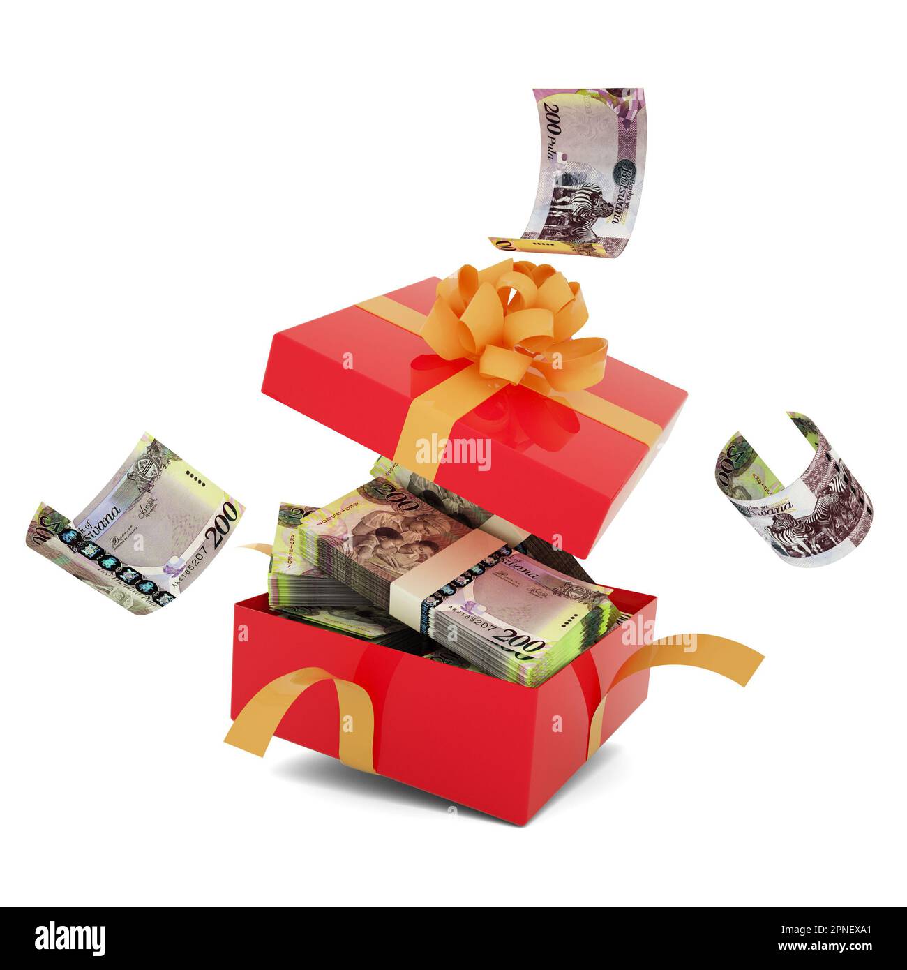3d flying gift box Cut Out Stock Images & Pictures - Alamy